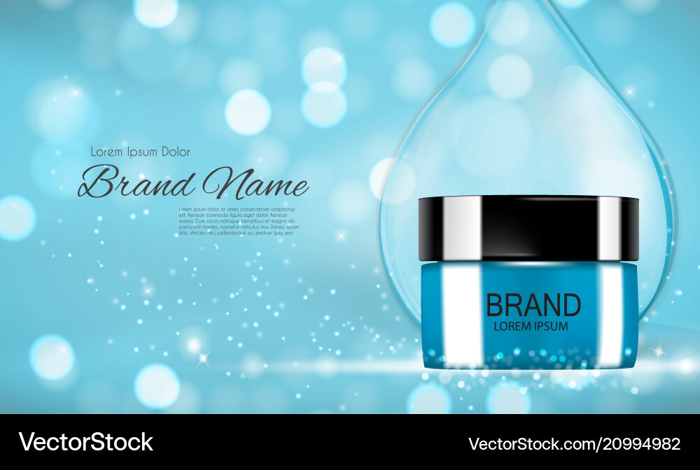 Face cream bottle tube template for ads Royalty Free Vector