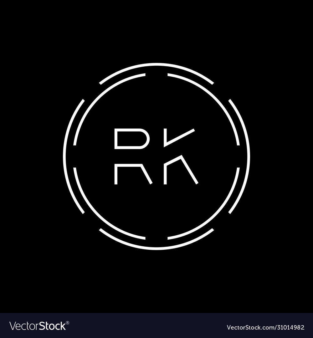 Initial letter rk logo creative typography Vector Image