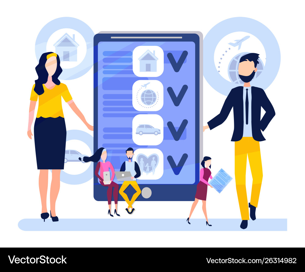 Insurance human life and personal property Vector Image