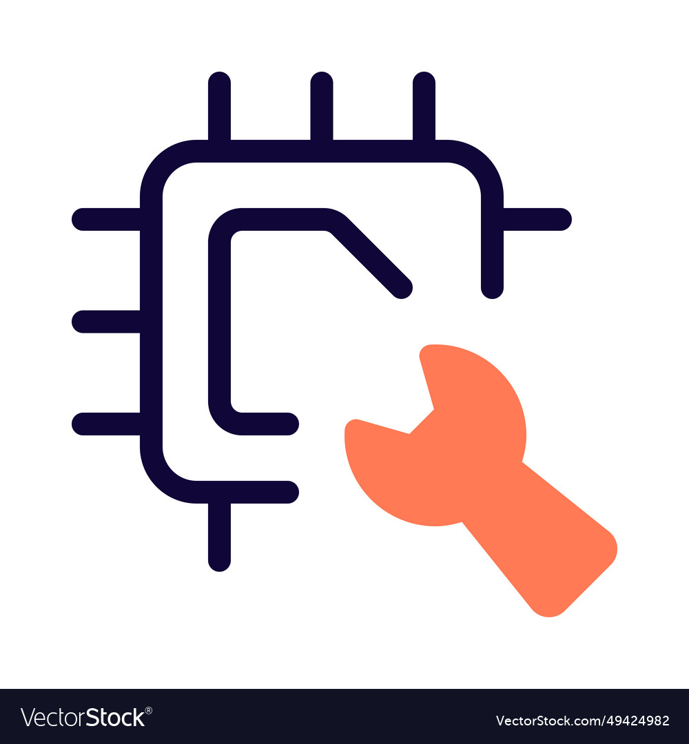 Interface for device maintenance or configuration Vector Image
