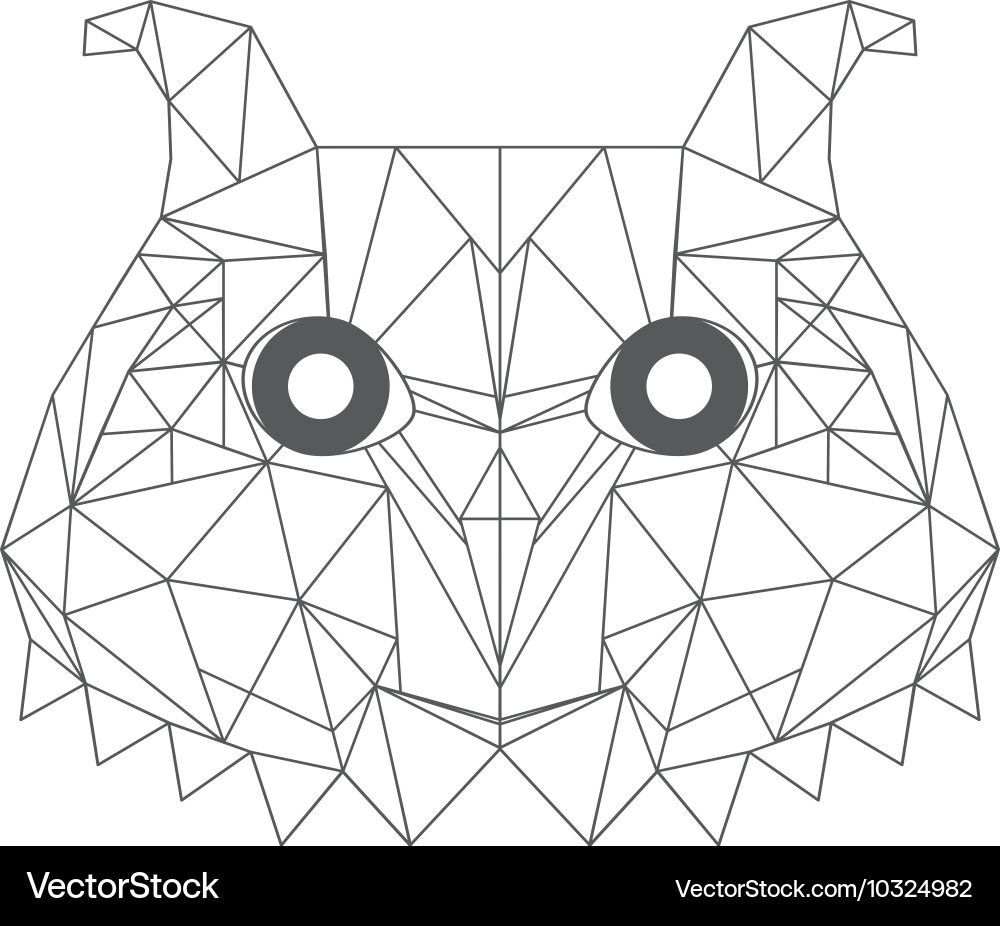 Low bird low poly isolated icon Royalty Free Vector Image