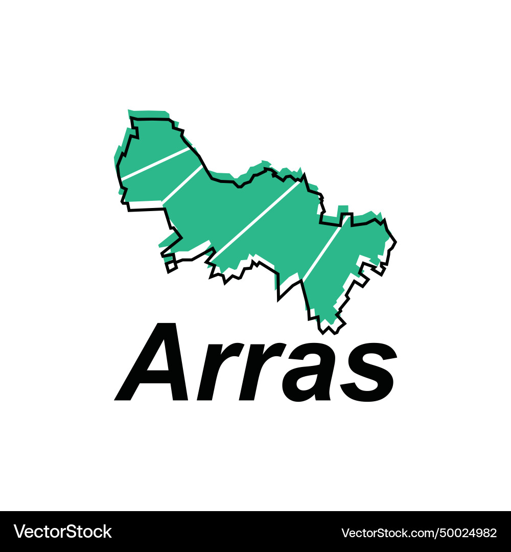 Map city of arras design template world Royalty Free Vector