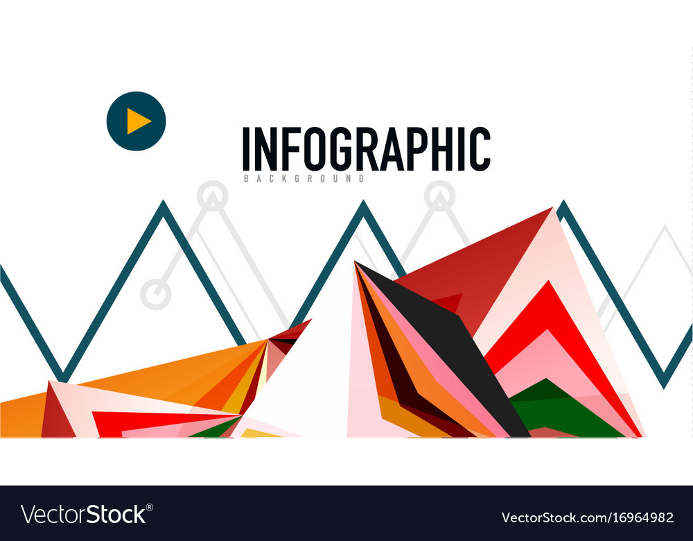 Modern triangle presentation template Royalty Free Vector