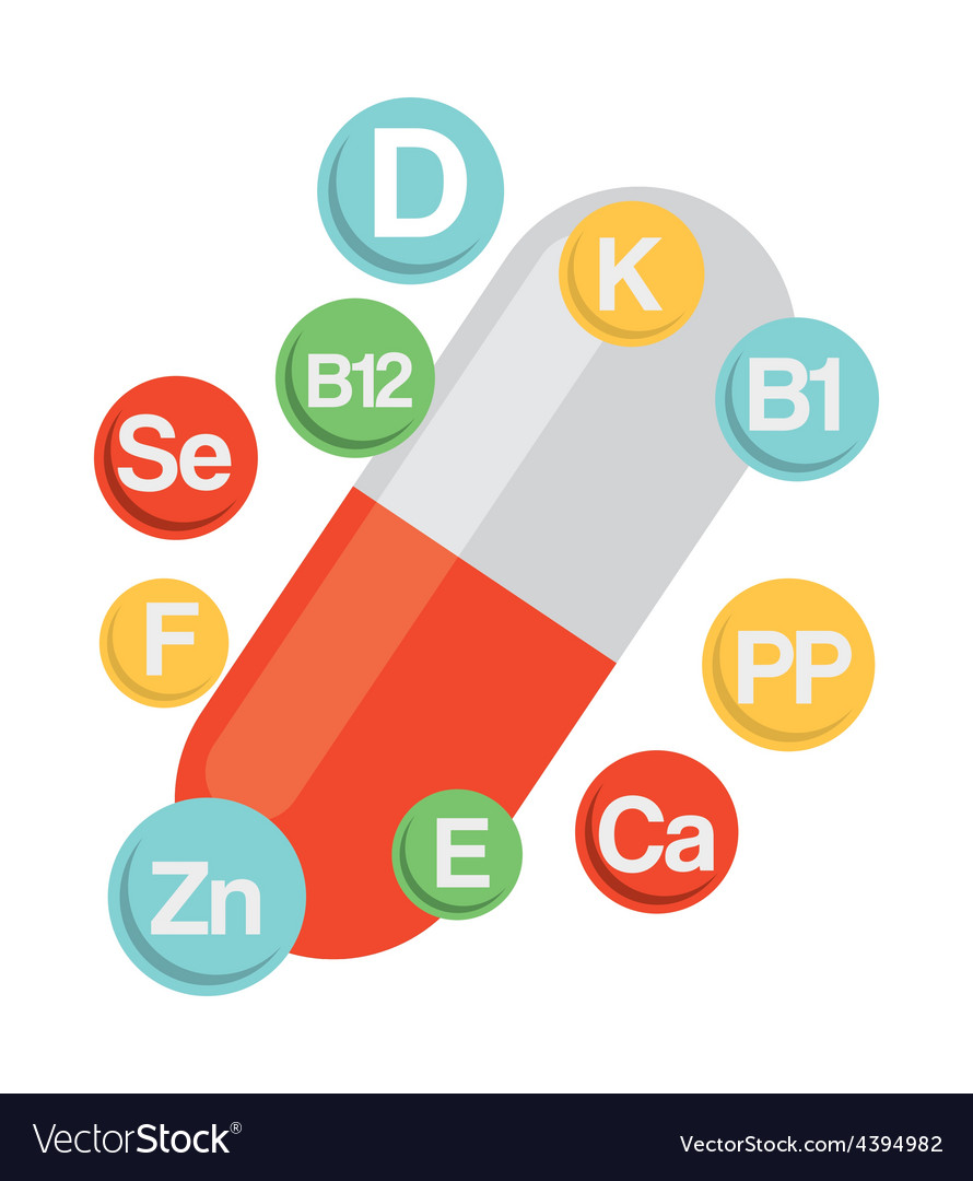 Nutrition supplements Royalty Free Vector Image