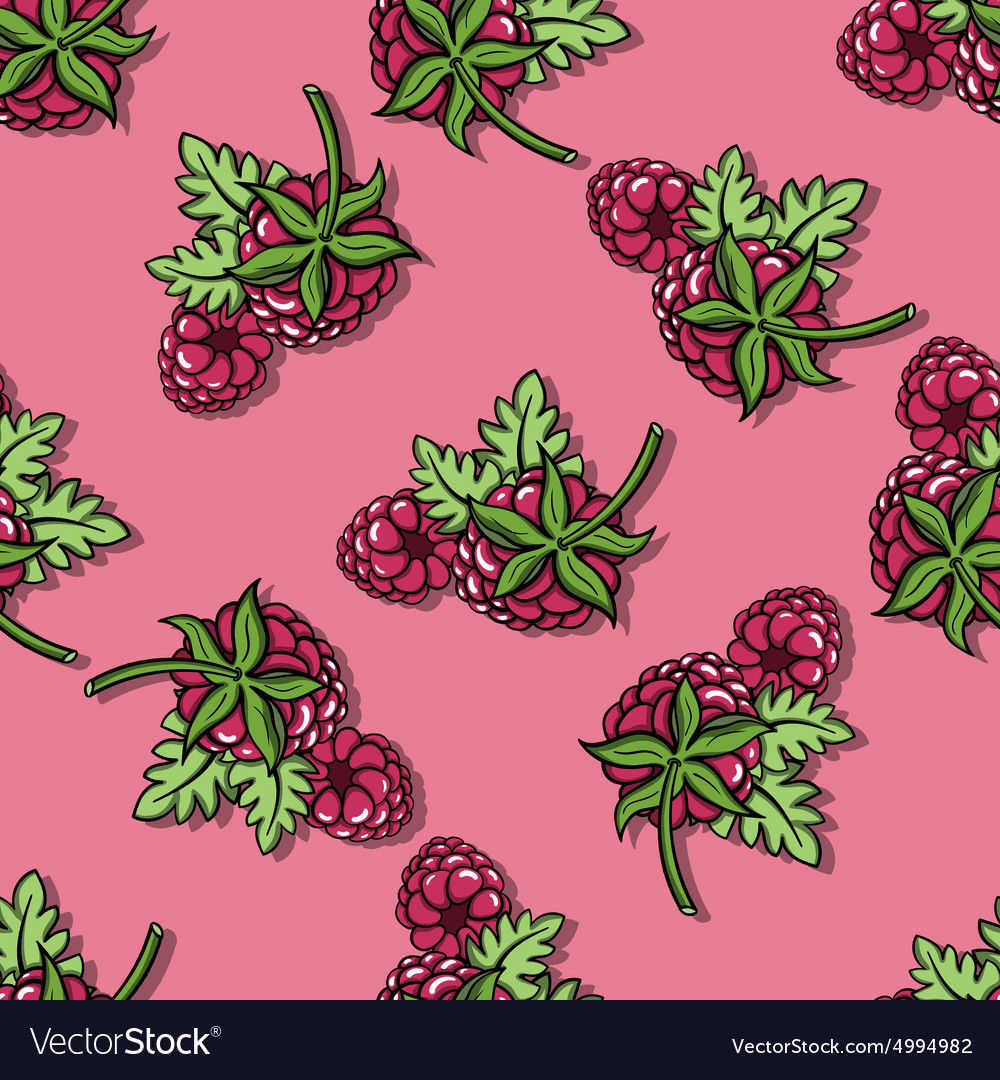 Raspberrypattern3 Royalty Free Vector Image - VectorStock