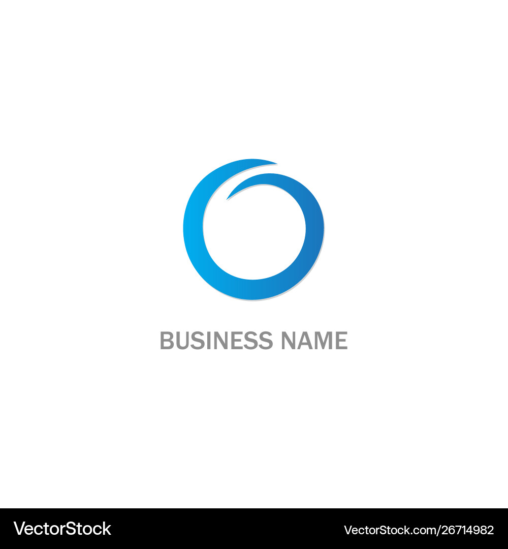 Round abstract business company logo Royalty Free Vector