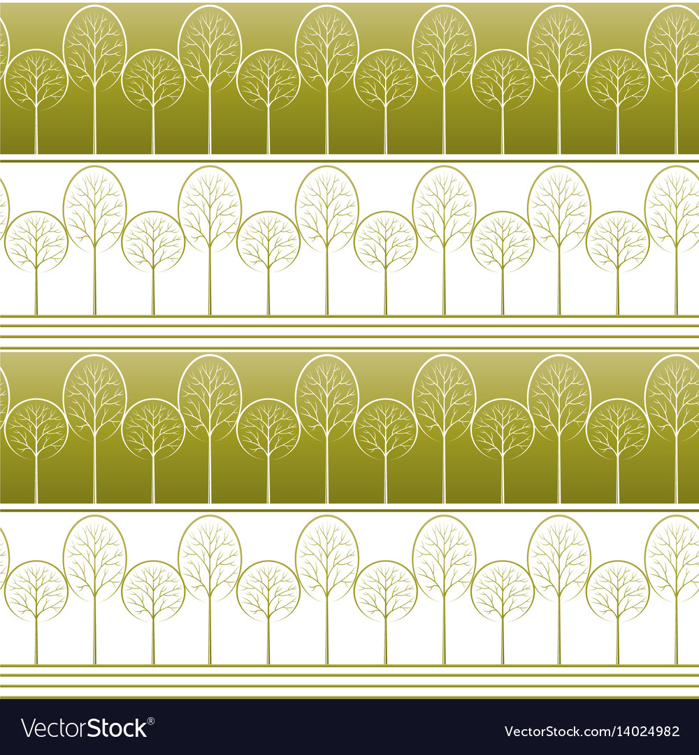 Trees seamless background Royalty Free Vector Image