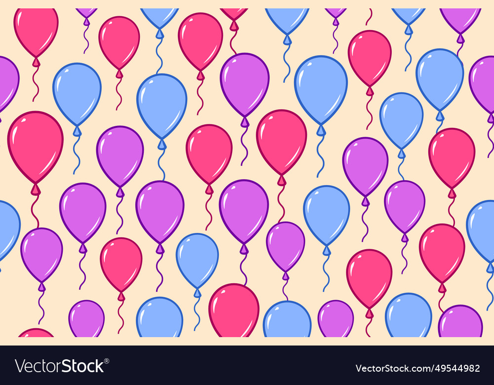 Vintage balloon pattern Royalty Free Vector Image