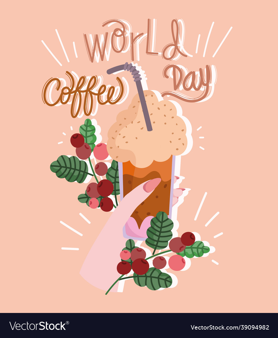 World coffee day Royalty Free Vector Image - VectorStock