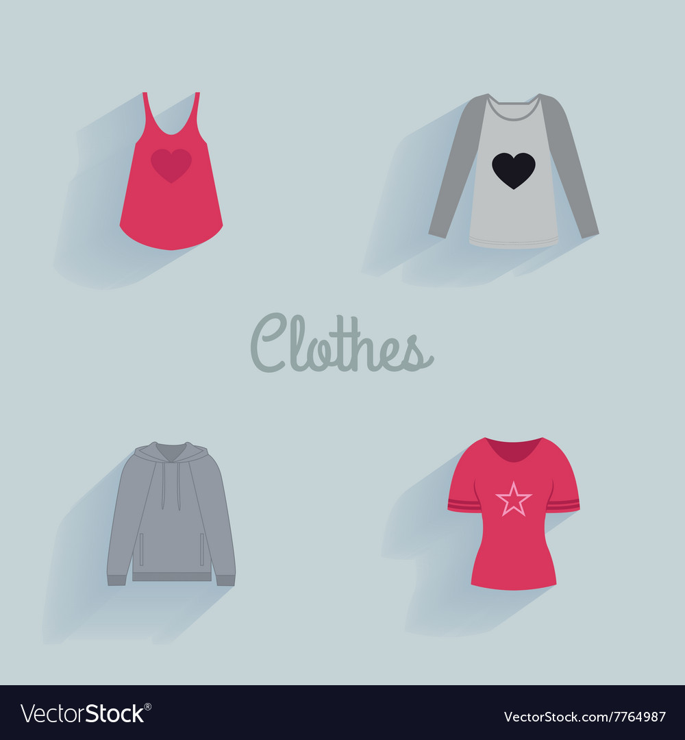 Abstract clothes objects Royalty Free Vector Image