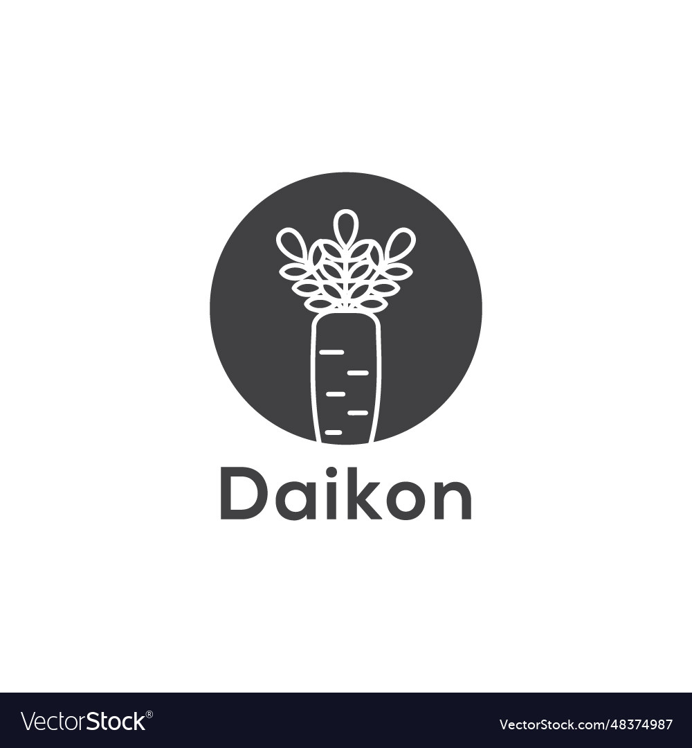 Daikon logo Royalty Free Vector Image - VectorStock