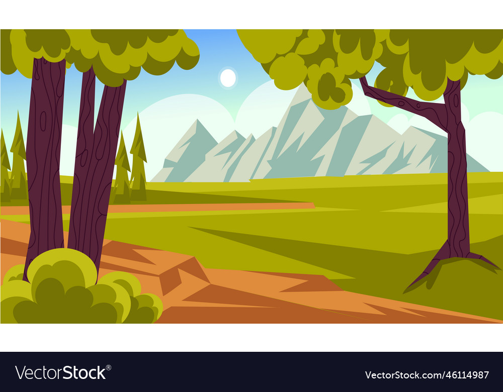 Forest landscape Royalty Free Vector Image - VectorStock