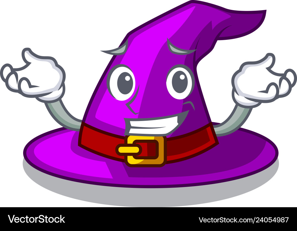 Grinning with hat in the character closet Vector Image