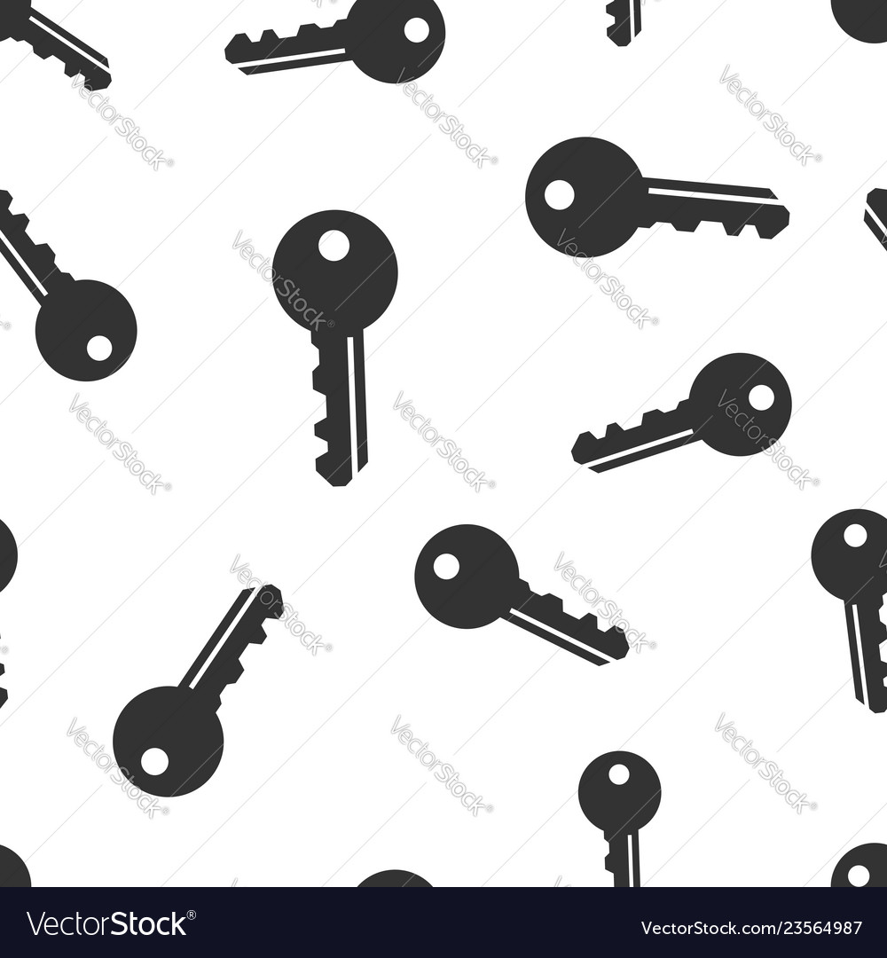Key icon seamless pattern background access login Vector Image