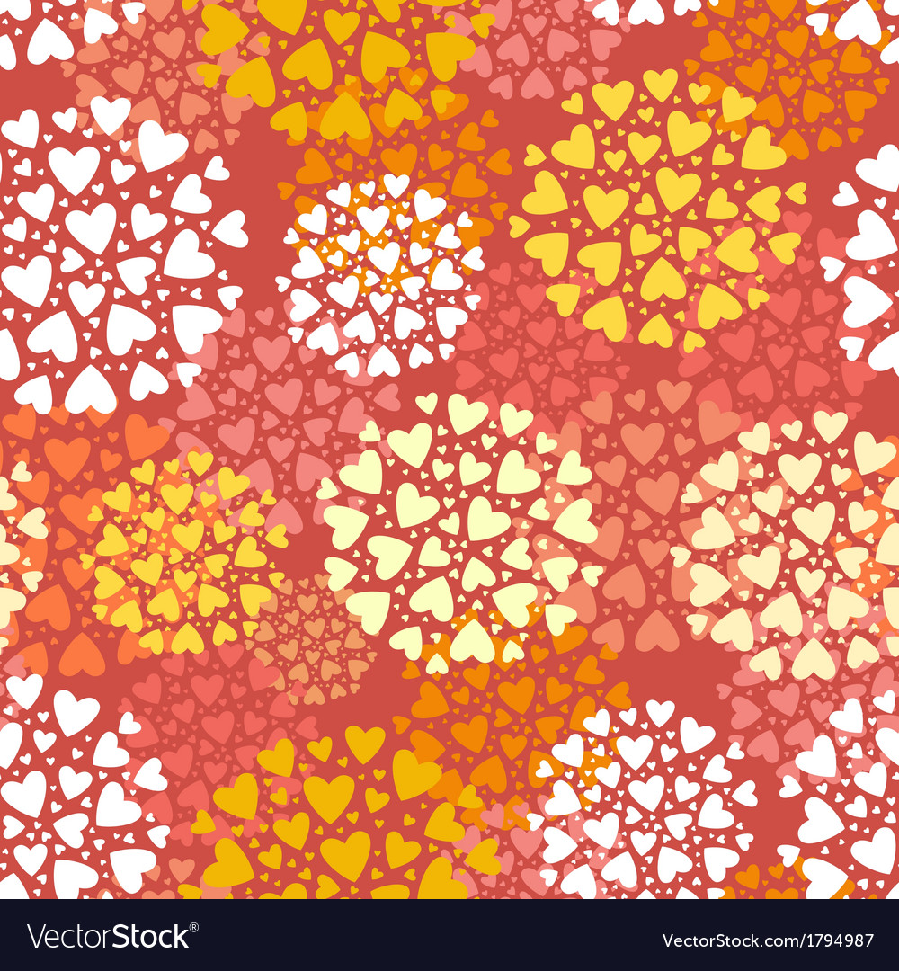 Seamless pattern with hearts Royalty Free Vector Image