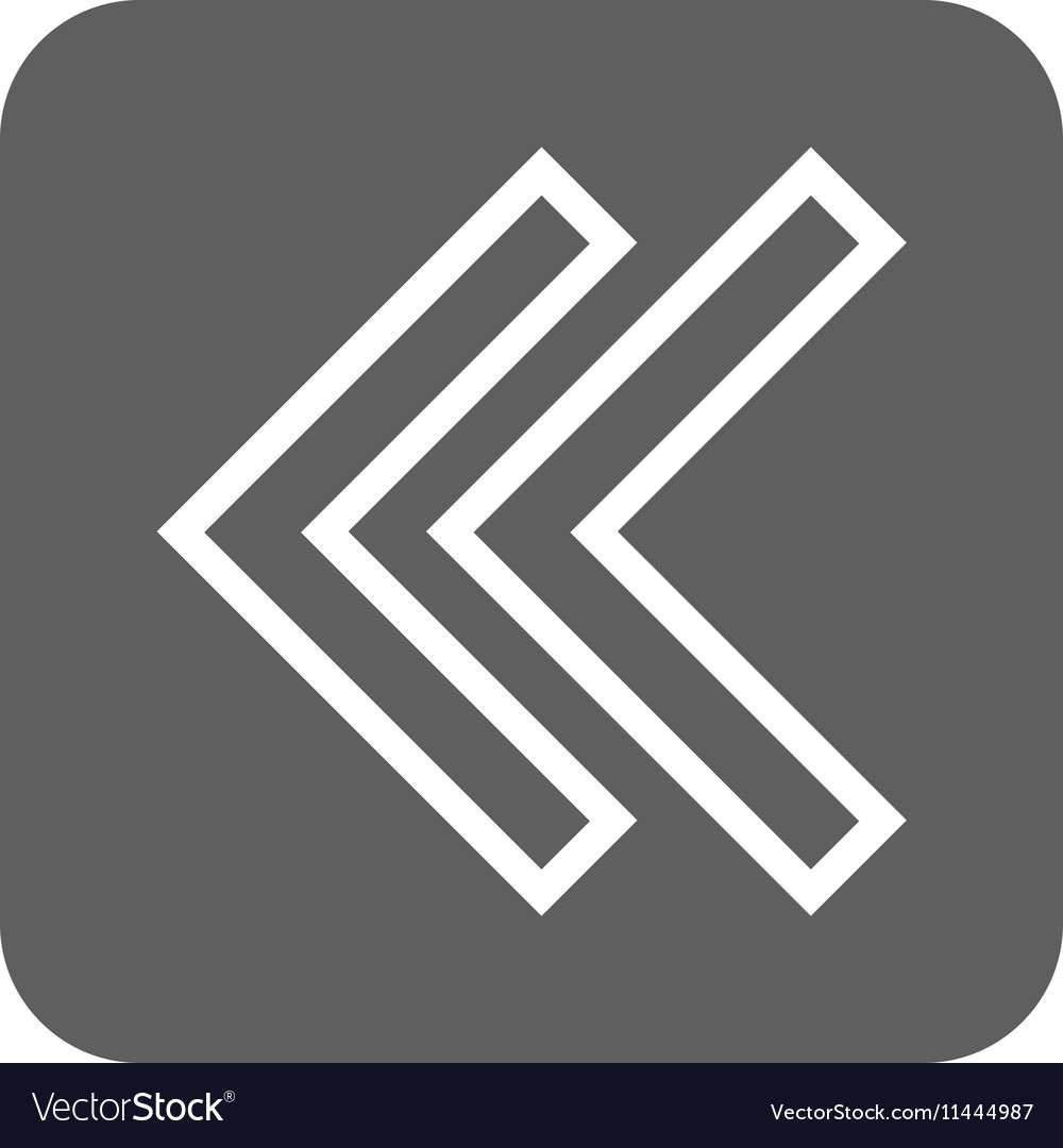 Shift left flat squared icon Royalty Free Vector Image