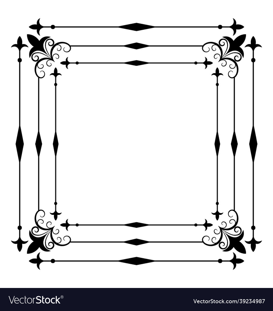 Square frame Royalty Free Vector Image - VectorStock