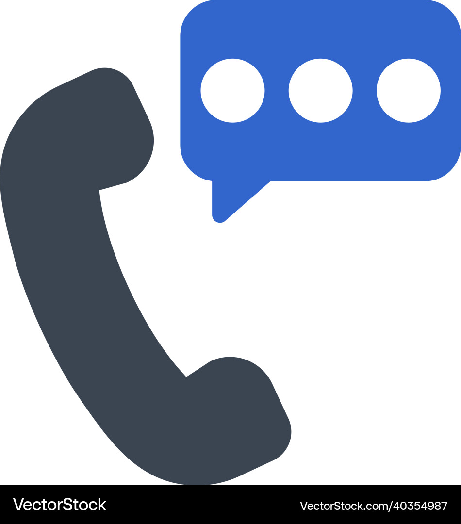 Telephone conversation icon Royalty Free Vector Image
