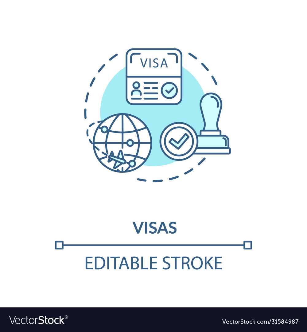 Visa Application Icon Royalty Free Vector Image