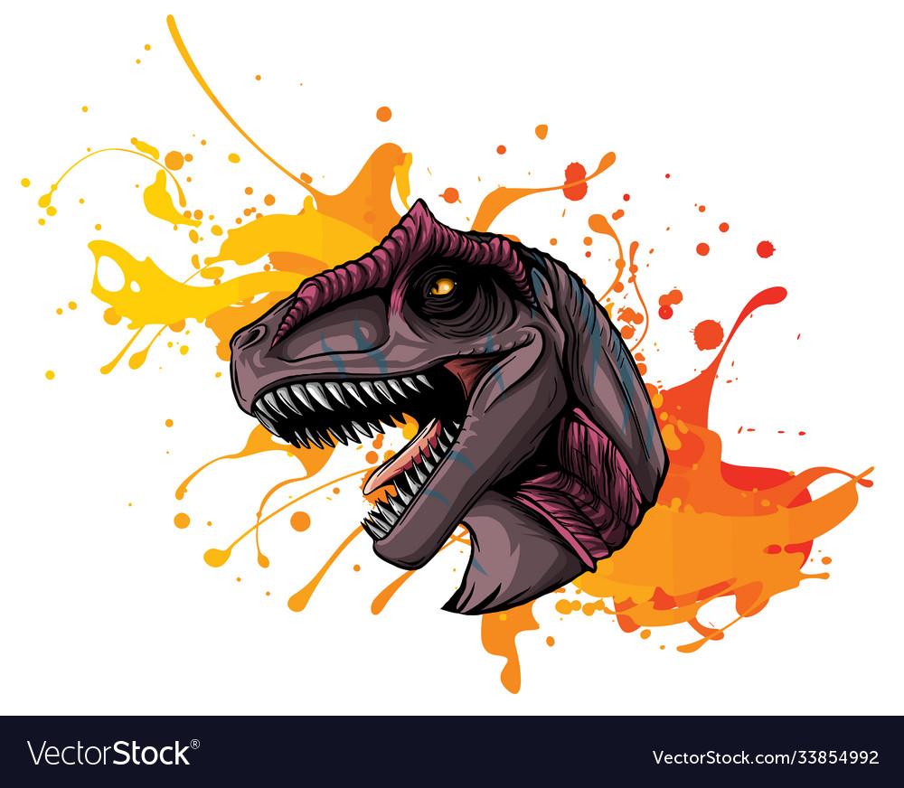 A t rex tyrannosaurus rex Royalty Free Vector Image
