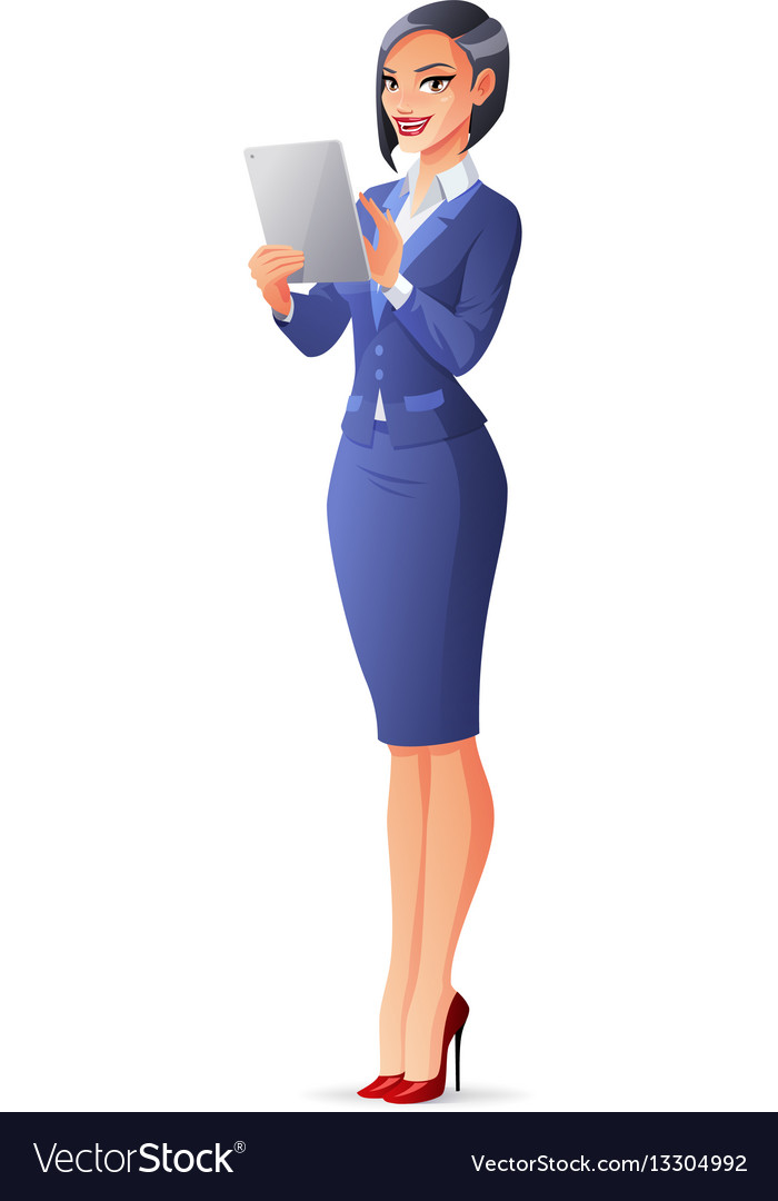 Beautiful smiling business woman in suit Vector Image Beautiful smiling business woman in suit Vector Image