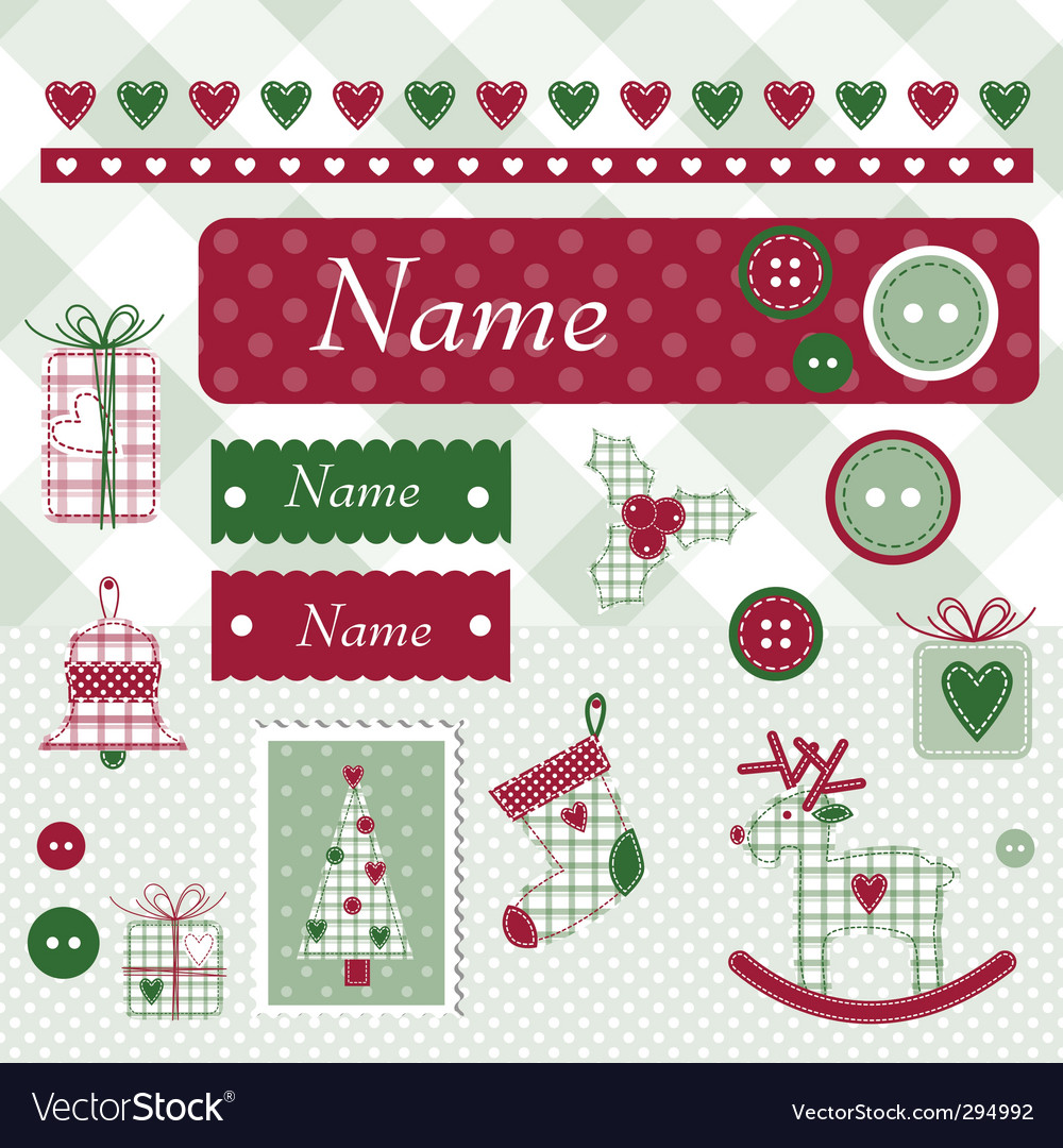 Christmas design elements Royalty Free Vector Image