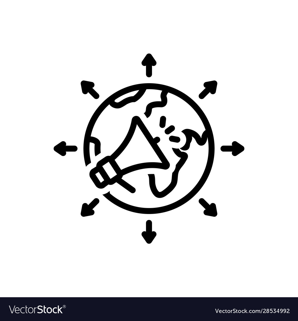 Global advertisement Royalty Free Vector Image