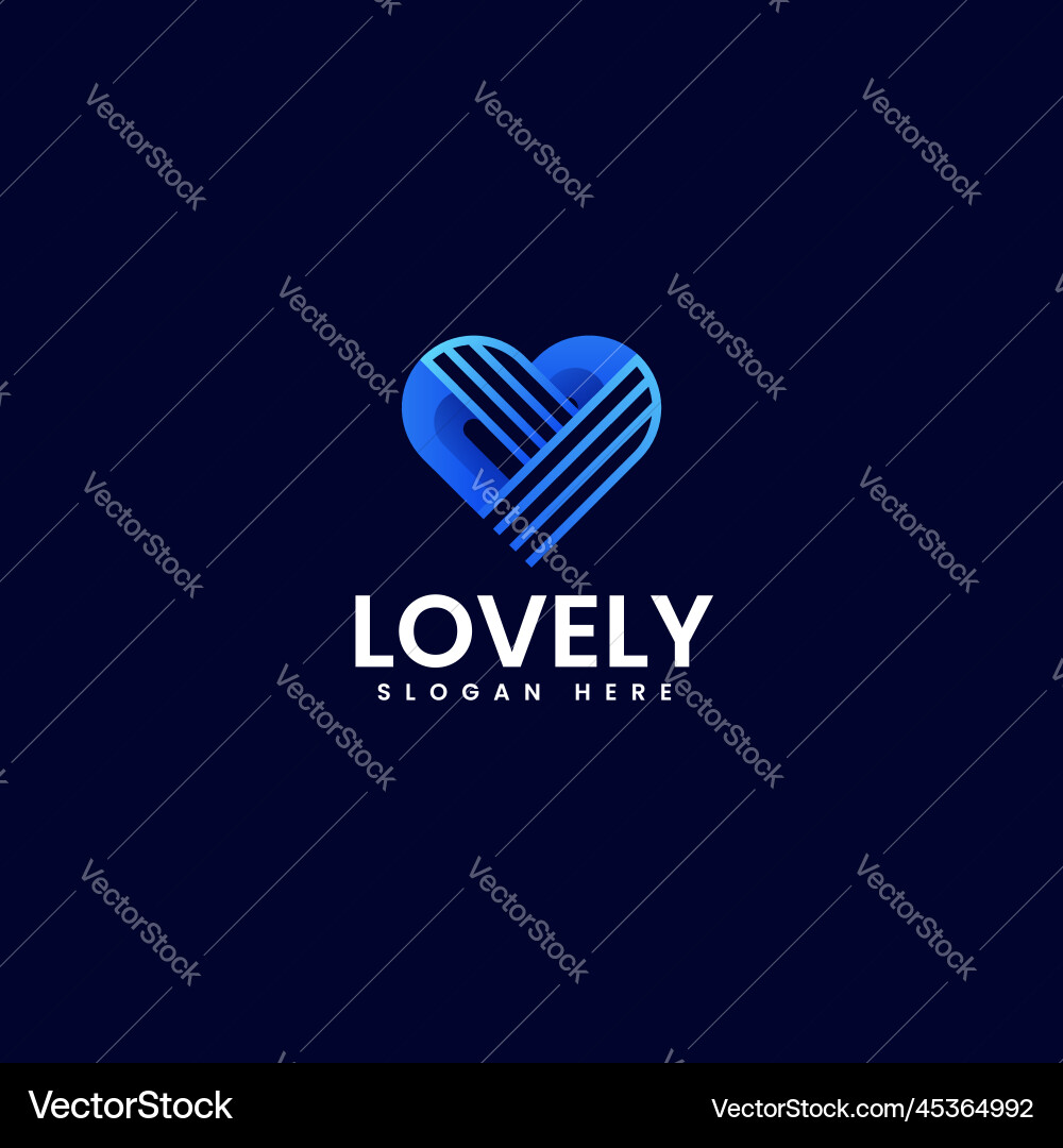 Logo lovely gradient colorful style Royalty Free Vector