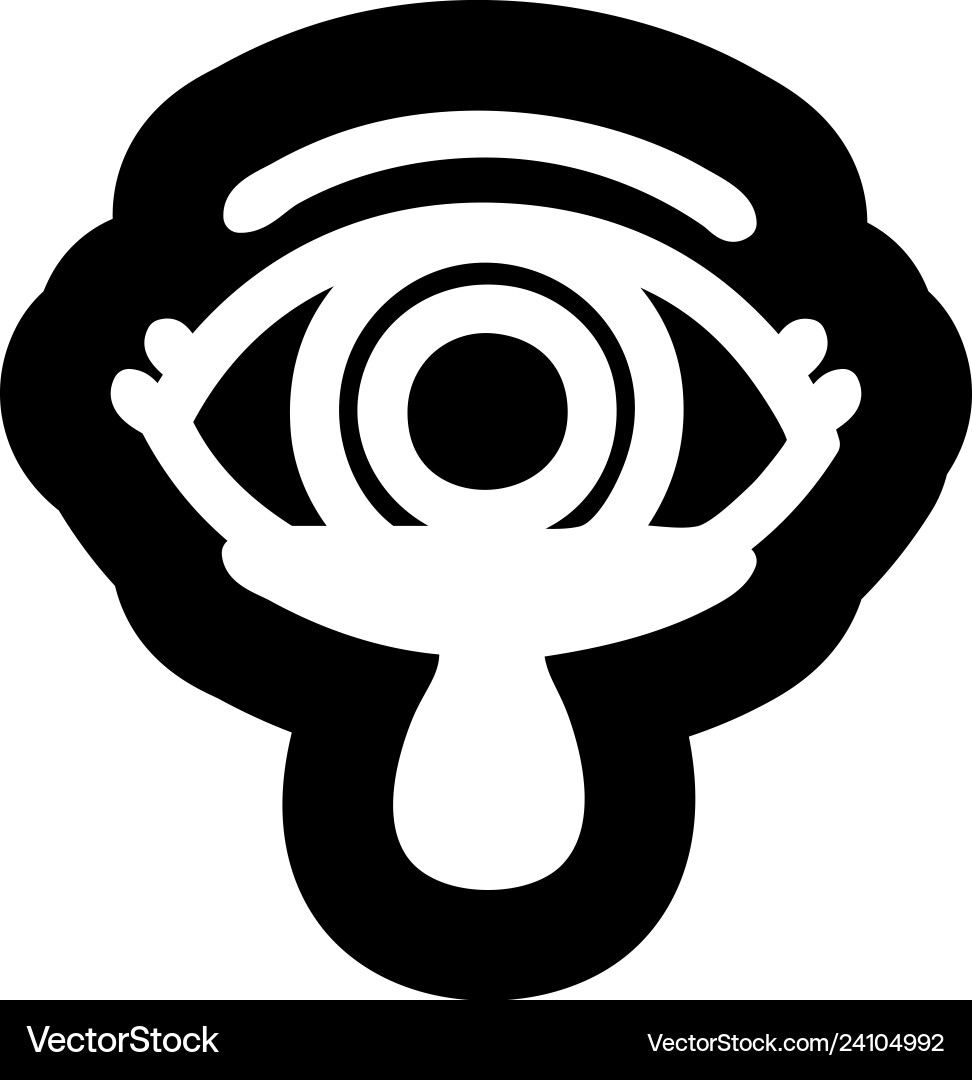 Mystic eye crying blood icon Royalty Free Vector Image