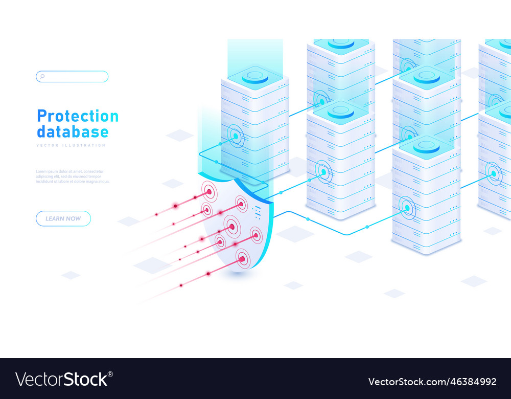 Protection database concept Royalty Free Vector Image