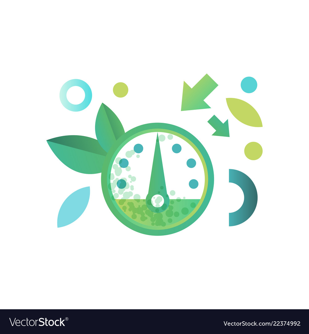 Speedometer eco friendly technologies Royalty Free Vector