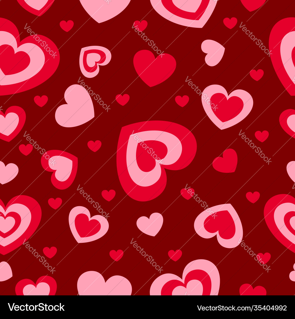 St valentines day seamless pattern with red Vector Image