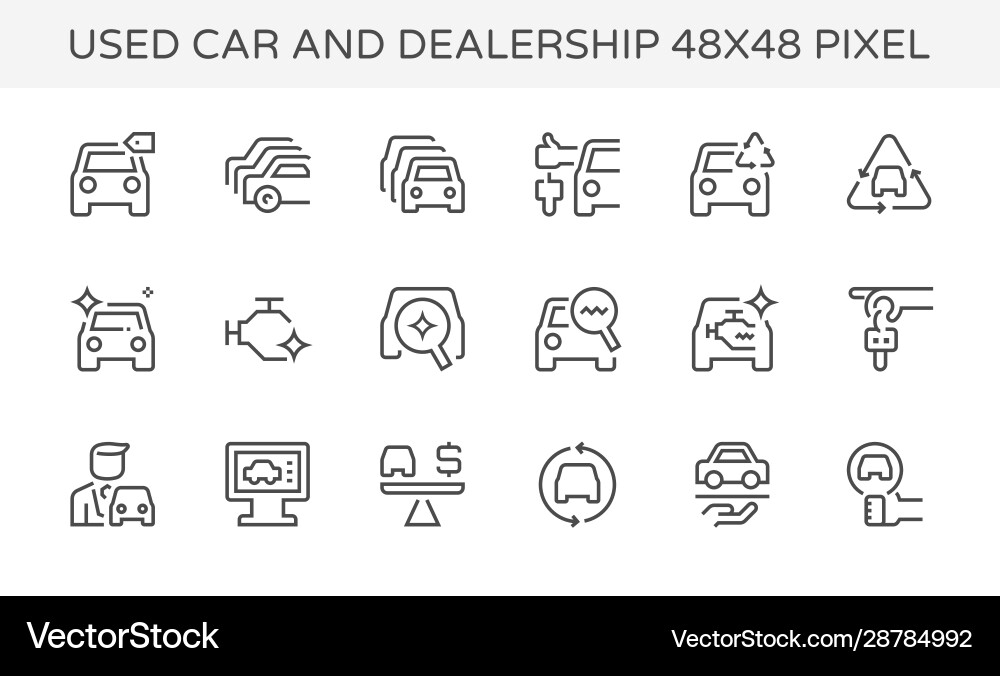 Used car dealership icon Royalty Free Vector Image