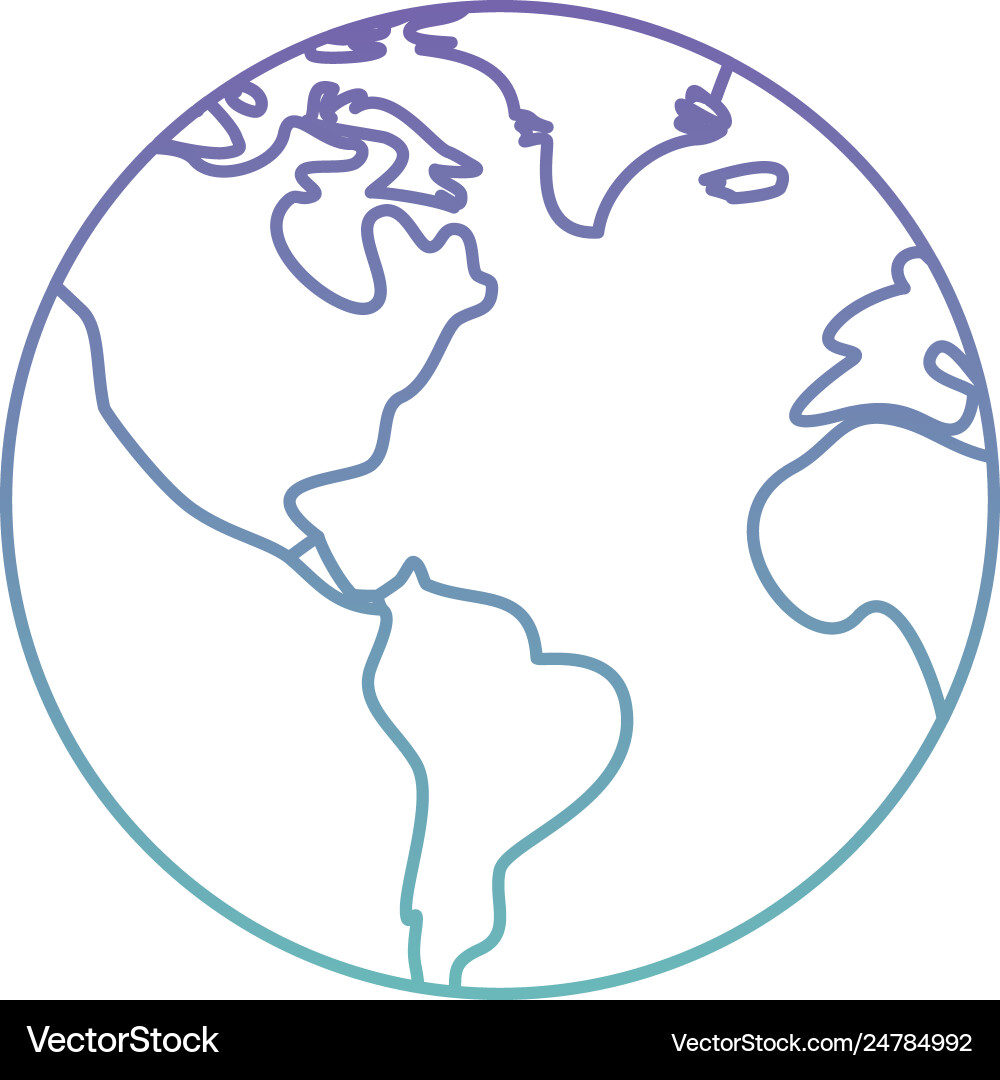 World planet map icon Royalty Free Vector Image