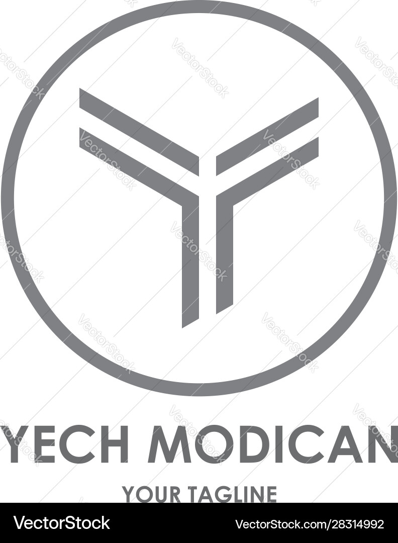 Y letter logo design and minimalist template Vector Image