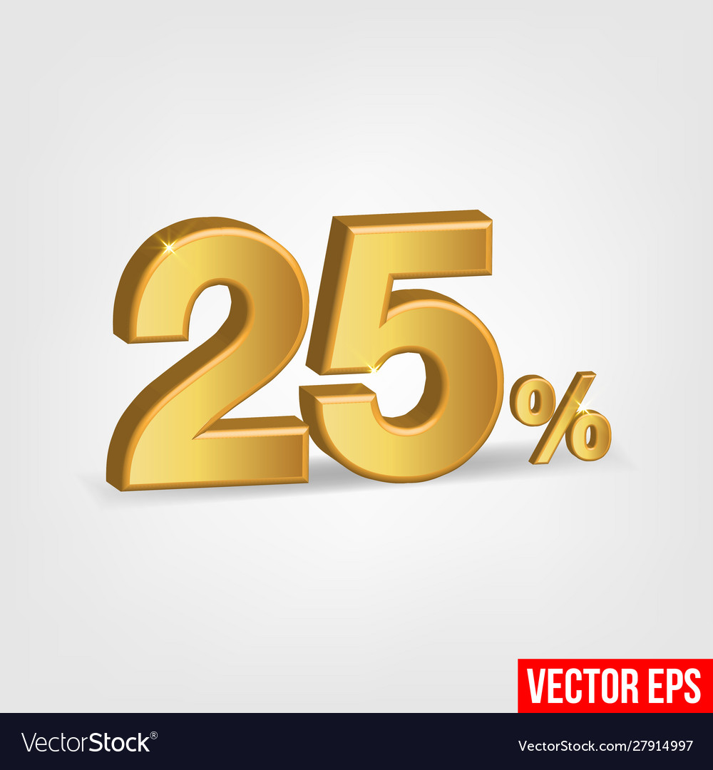 25 off Royalty Free Vector Image - VectorStock