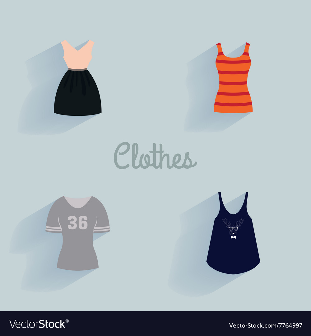 Abstract clothes objects Royalty Free Vector Image