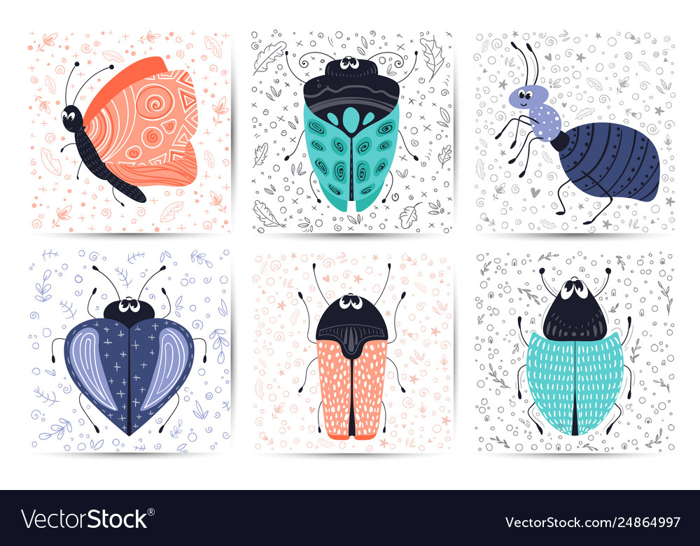 Cartoon bugs Royalty Free Vector Image - VectorStock
