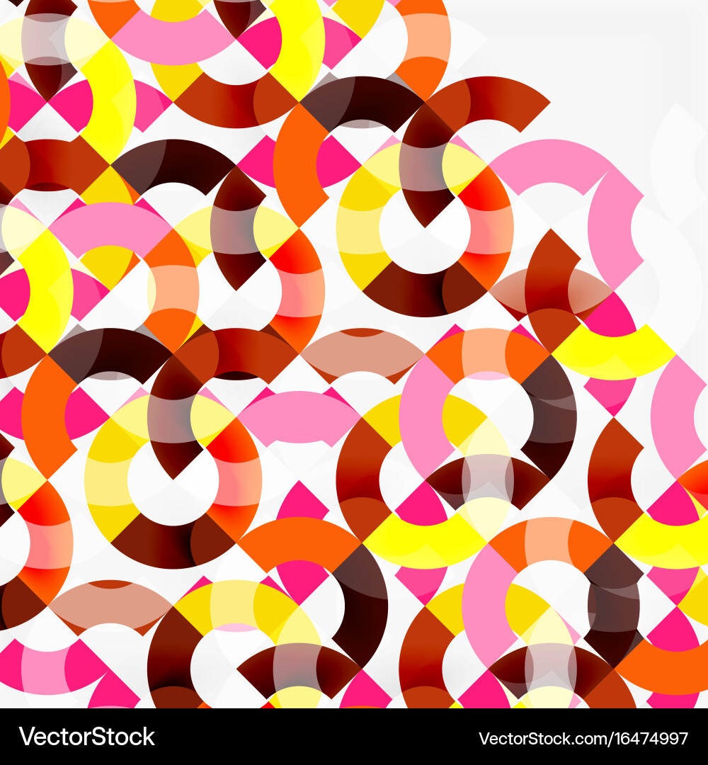 Colorful rings on grey background modern Vector Image