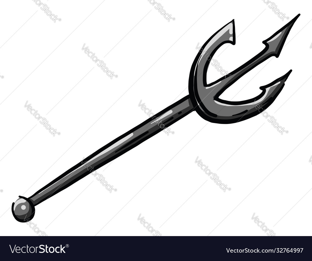 Devils spear on white background Royalty Free Vector Image