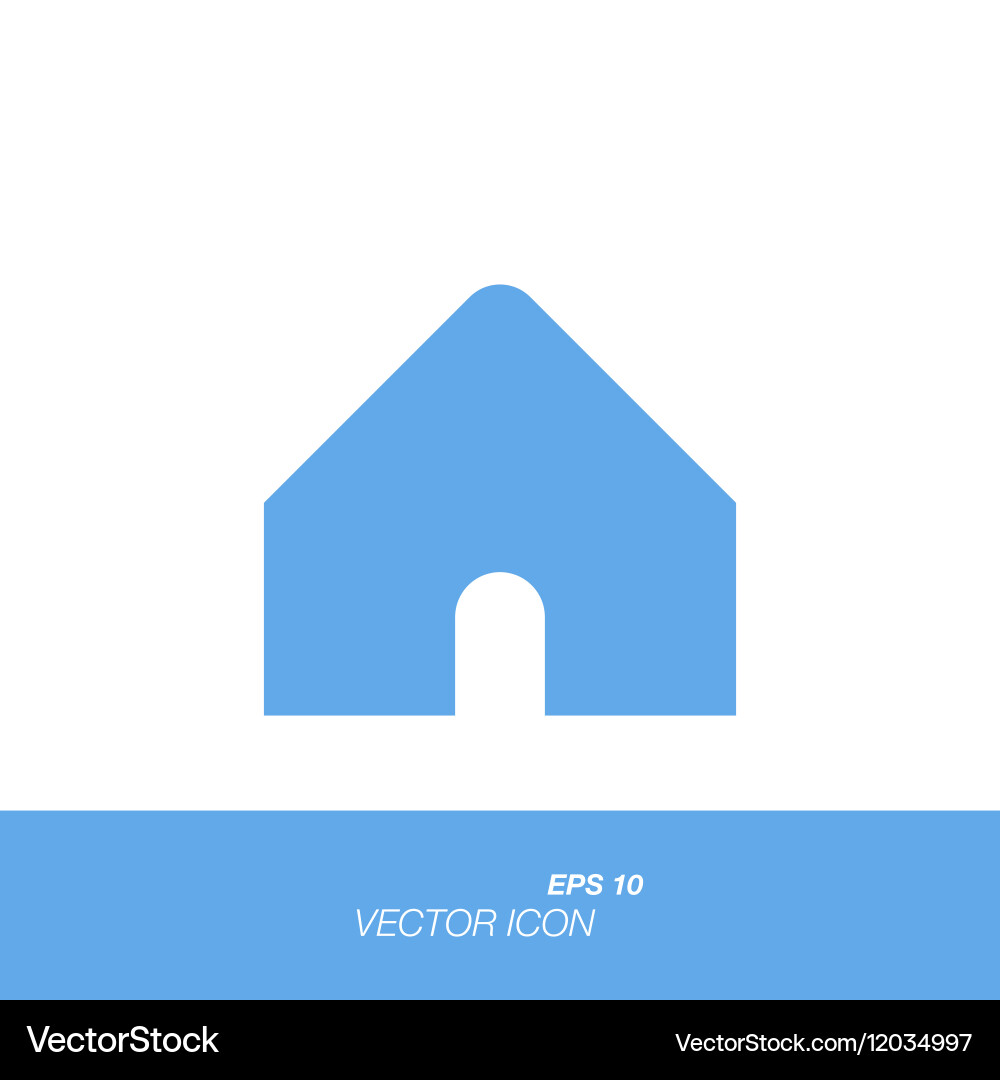 House icon in flat style isolated on white Vector Image