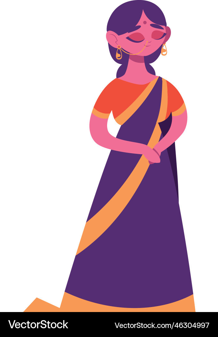 Indian woman portrait Royalty Free Vector Image