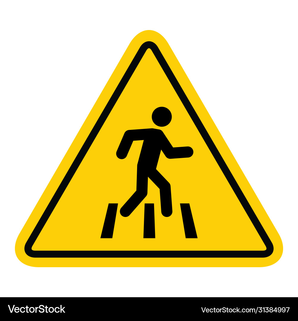 No walk icon access for pedestrians prohibition Vector Image