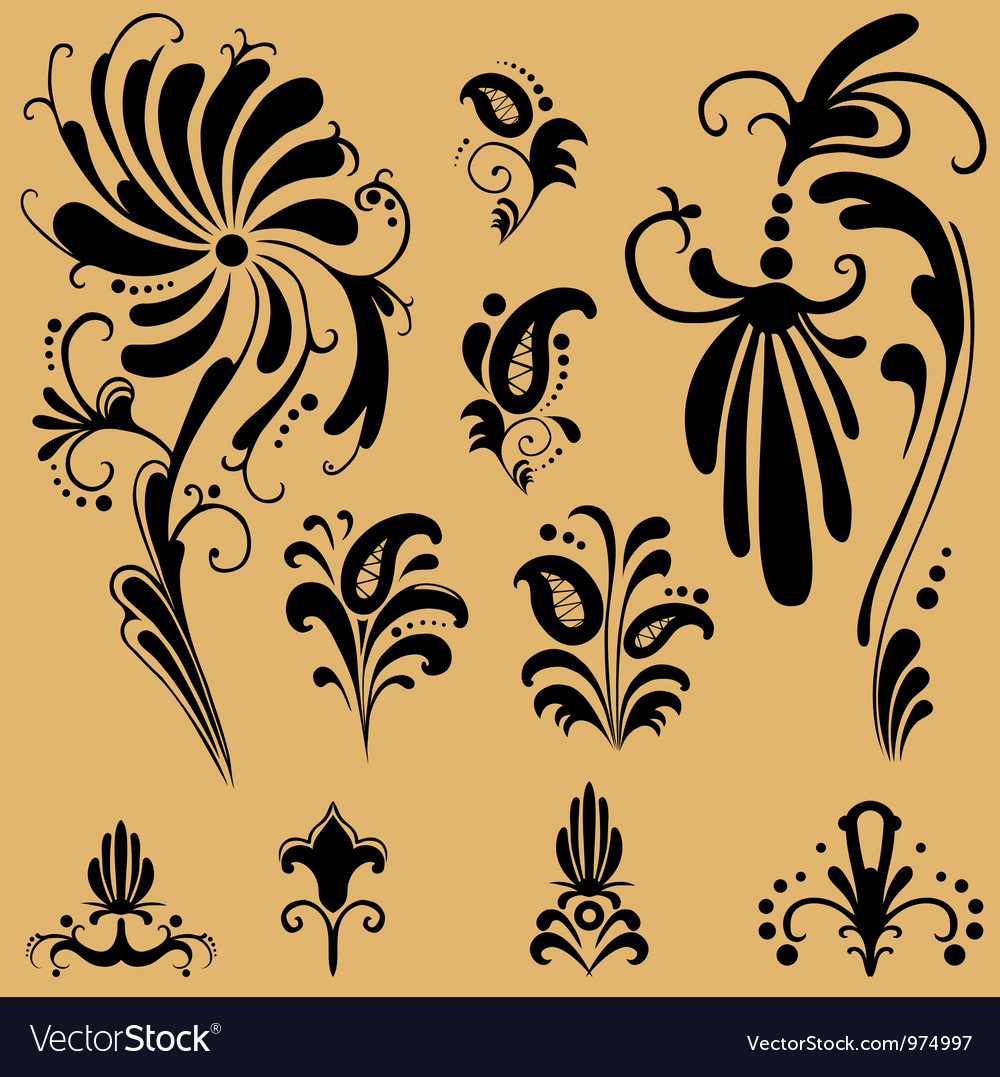 Pattern elements for design Royalty Free Vector Image