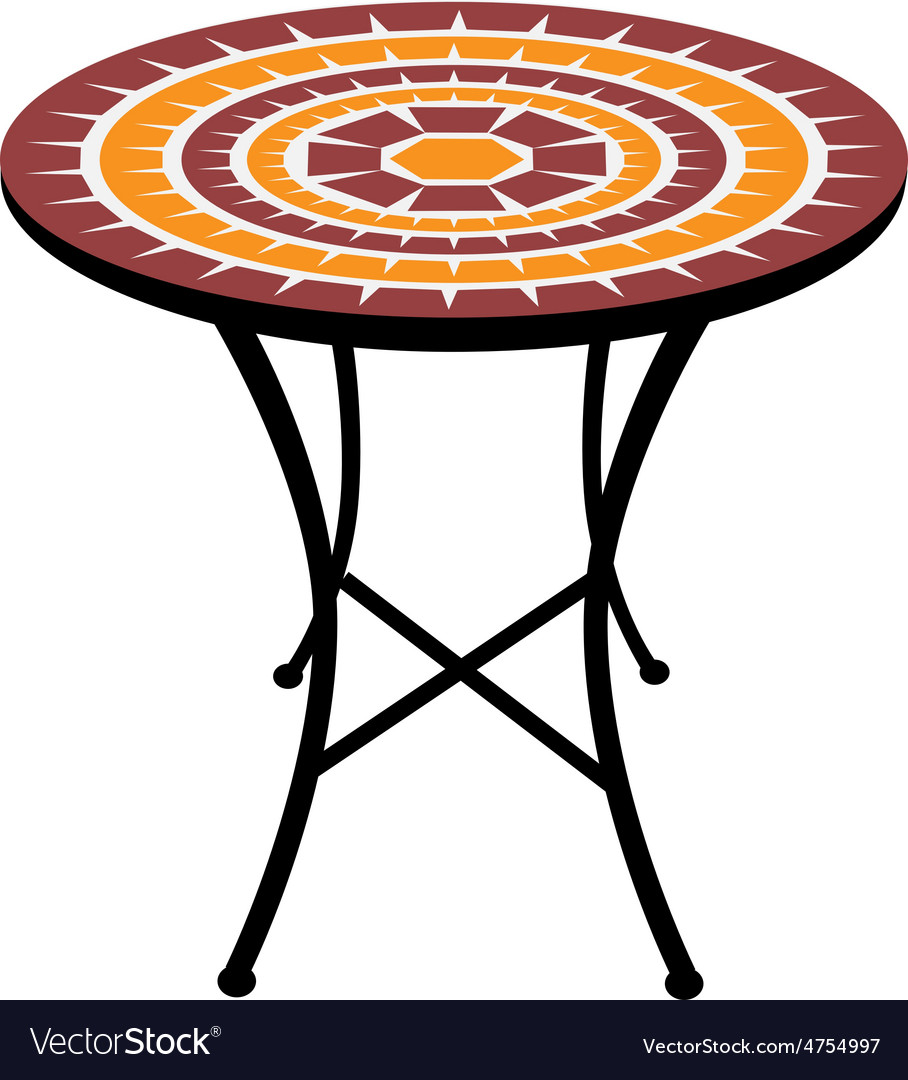Round table Royalty Free Vector Image - VectorStock
