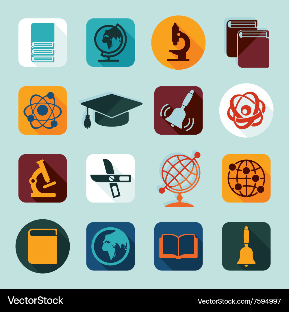 Set of education icons Royalty Free Vector Image