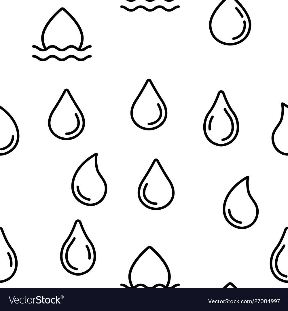 Water drop seamless pattern Royalty Free Vector Image