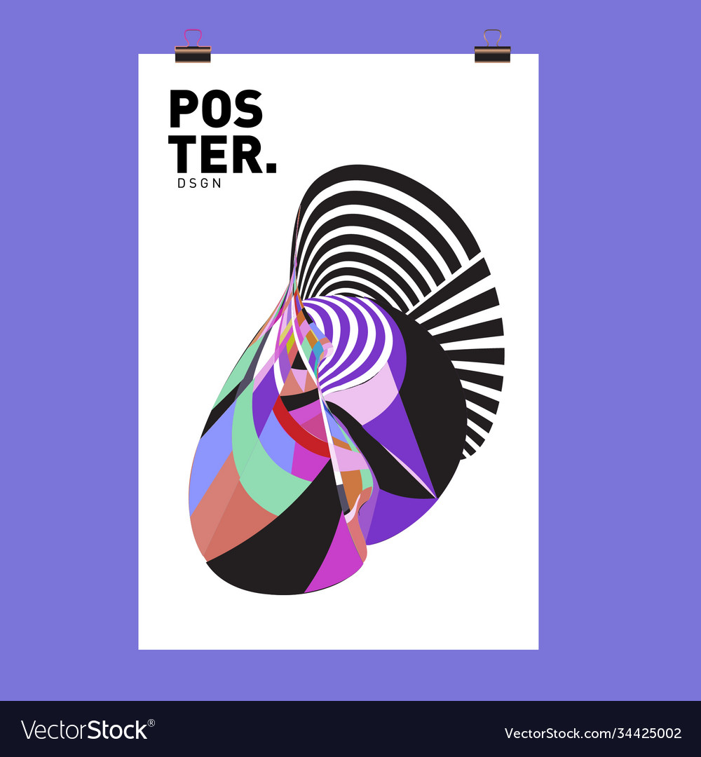 Abstract Colorful Curvy Liquid Cover And Poster Vector Image