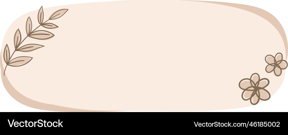 Aesthetic boho floral frame cute pastel border Vector Image