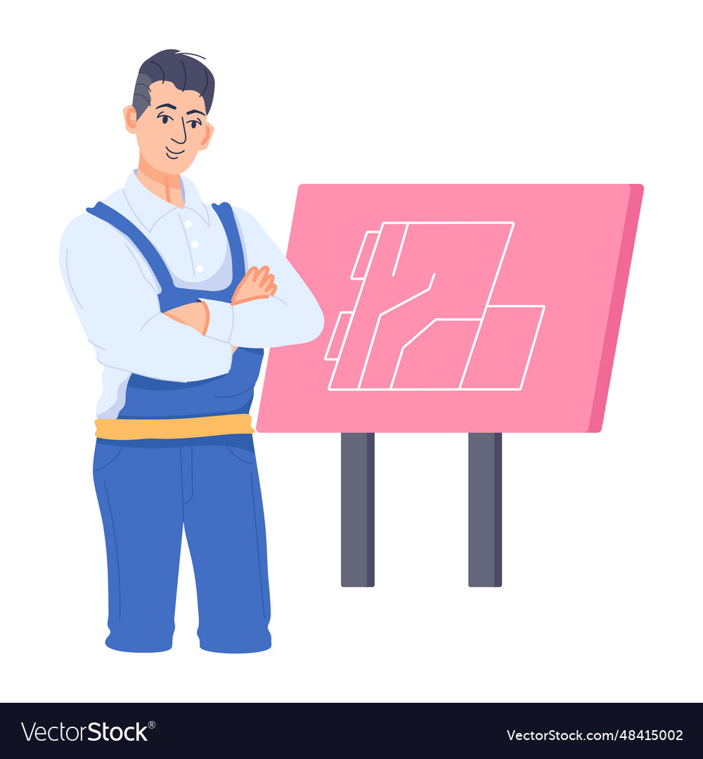 Architect presentation Royalty Free Vector Image